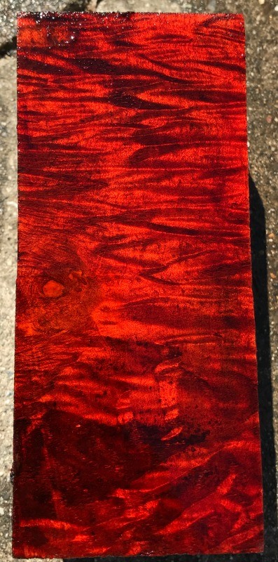 AA-196 Stabilized Dyed Figured Maple Block