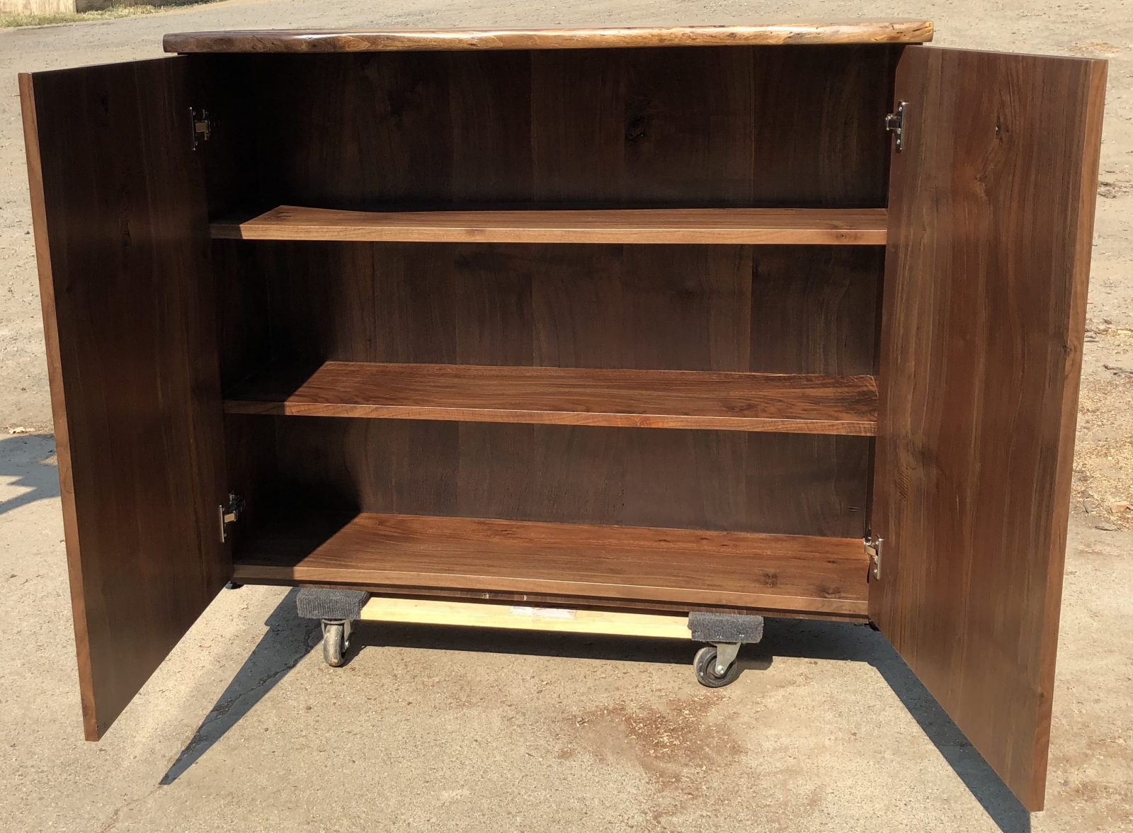 Custom Claro Walnut Buffet Cabinet