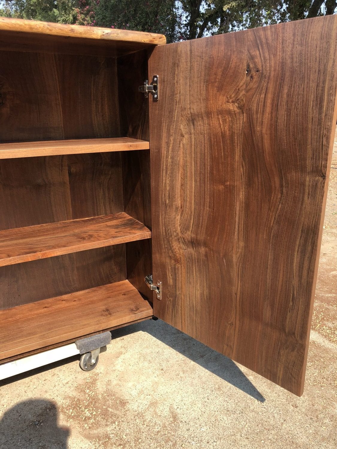 Custom Claro Walnut Buffet Cabinet