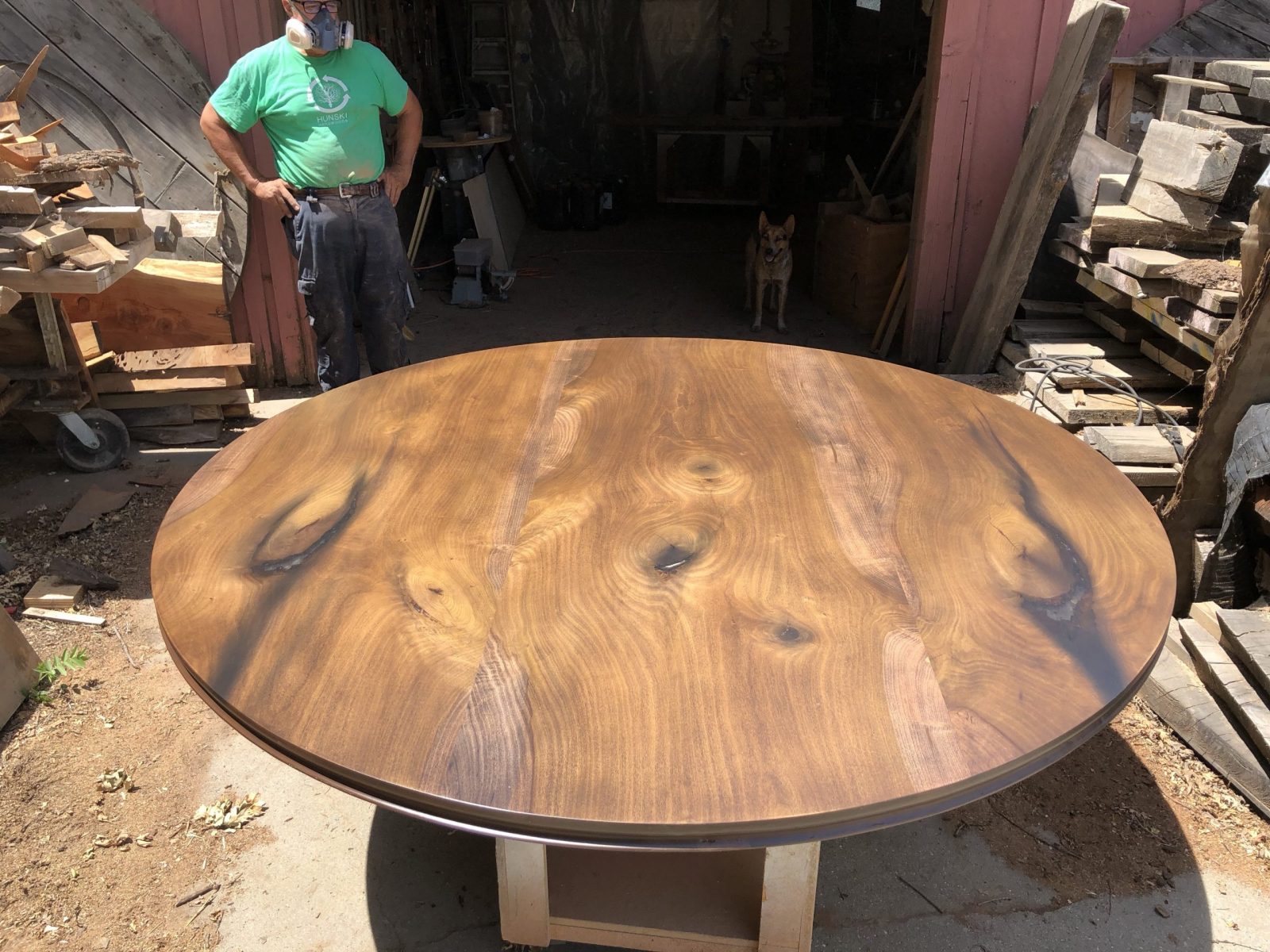 Custom Solid Hardwood 72″ Round Dining Table