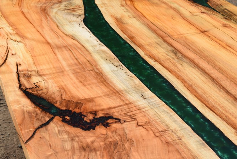 Custom Maple Epoxy Resin River Table