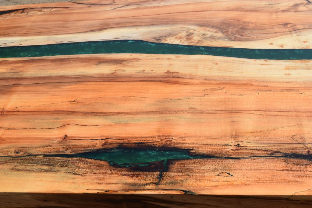 Custom Maple Epoxy Resin River Table