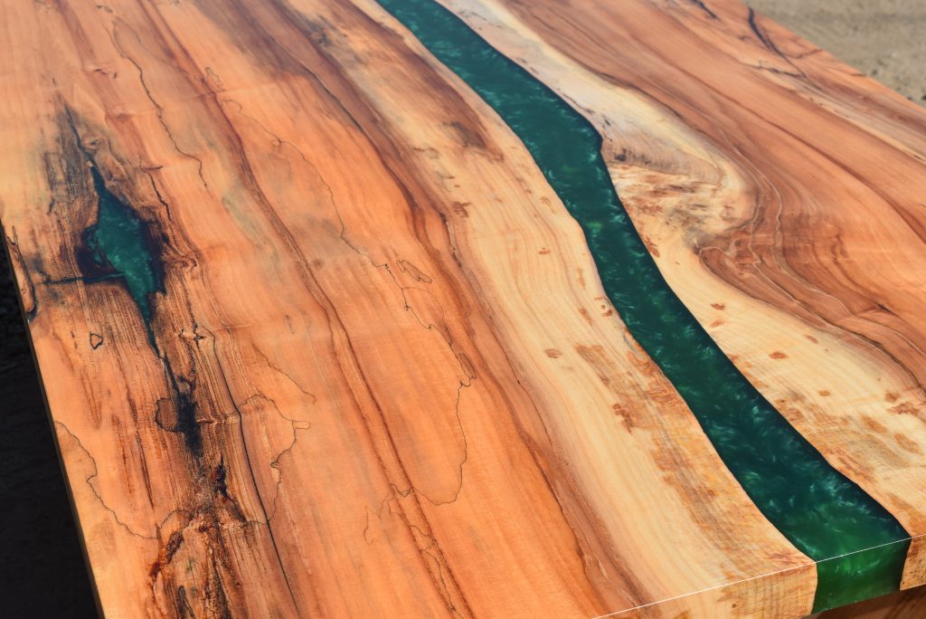 Custom Maple Epoxy Resin River Table