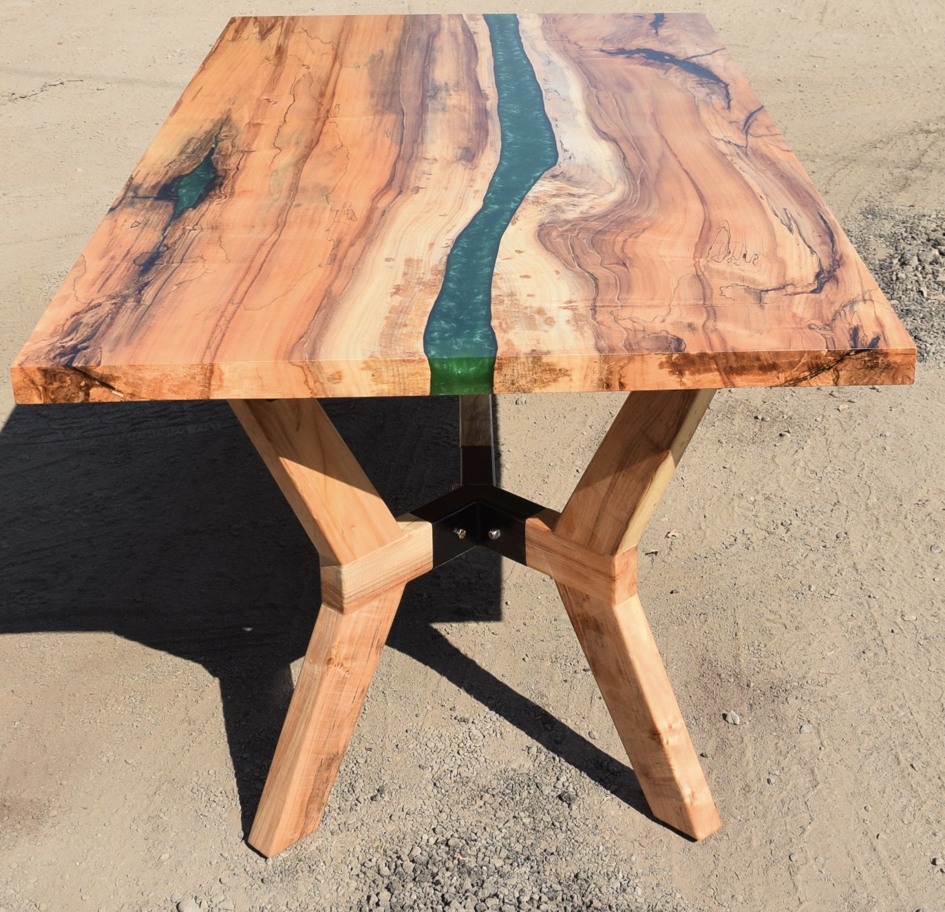 Custom Maple Epoxy Resin River Table